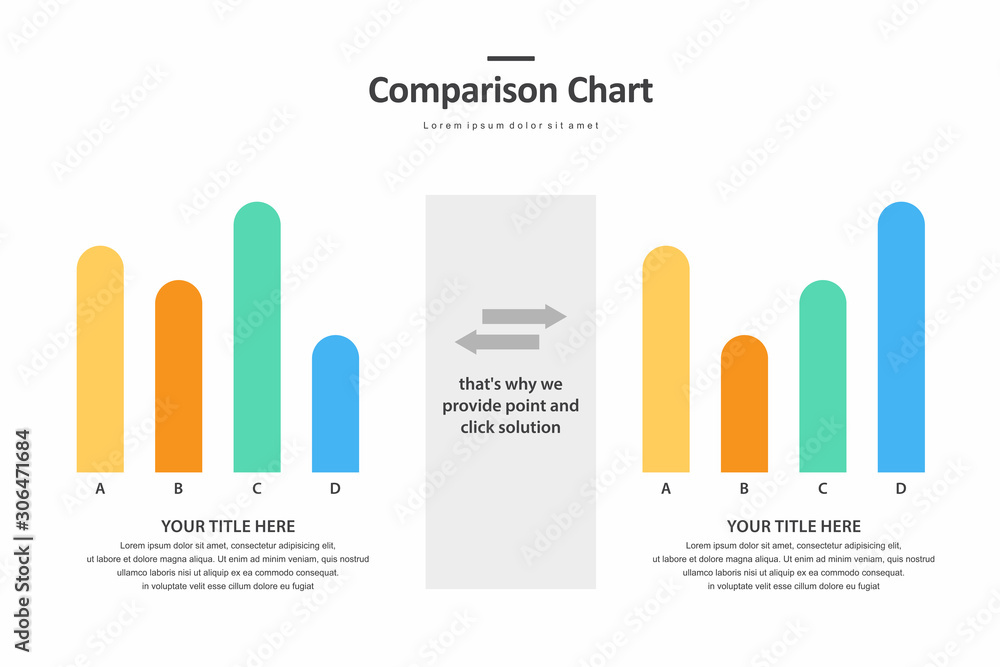 comparison infographic, graph for product compare, template vector eps ...