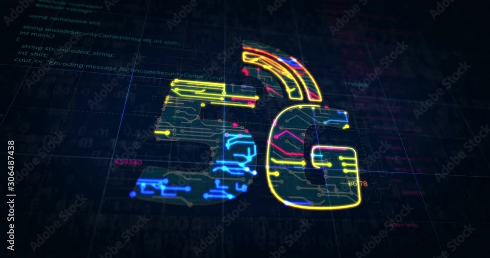 5g mobile network project creating. Abstract concept of IOT, connection ...