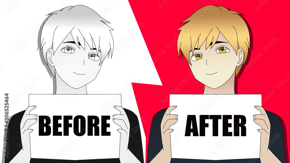 Anime Guy Smile Drawing