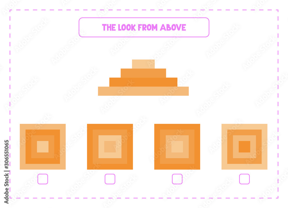 The Look From Above Game. Educational exercises for kids. Worksheets ...