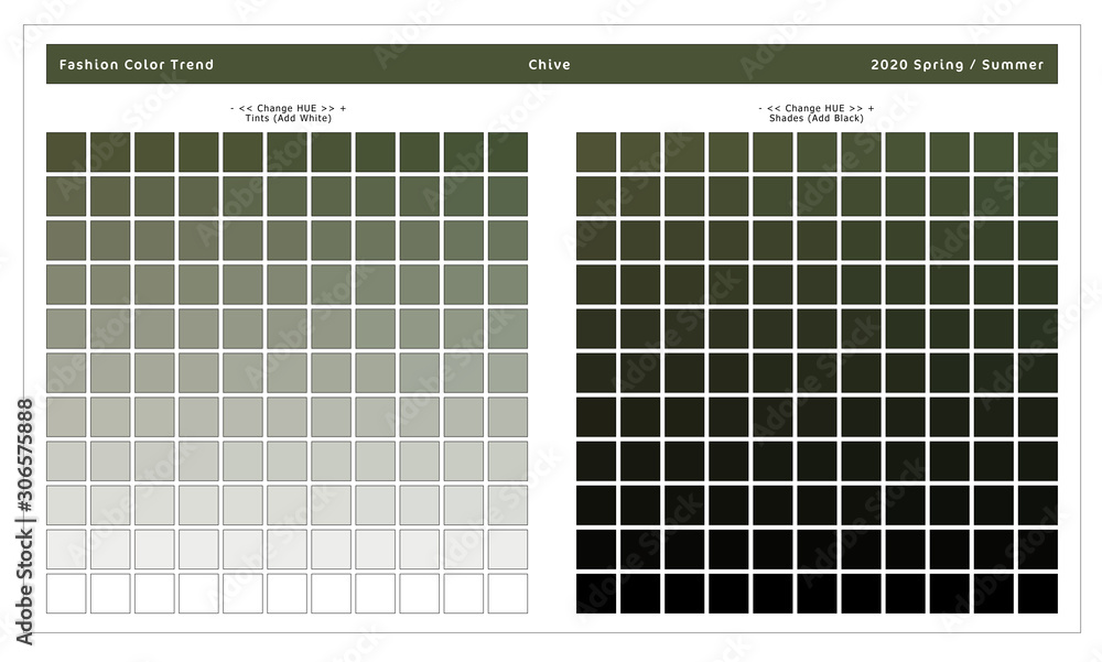2020 Spring / Summer Colors Palette / Chive / for Textile Prints and ...