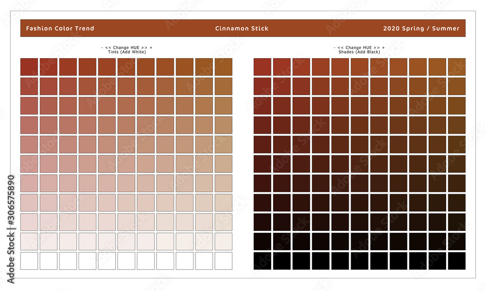 2020 Spring / Summer Colors Palette / Cinnamon Stick / for Textile ...