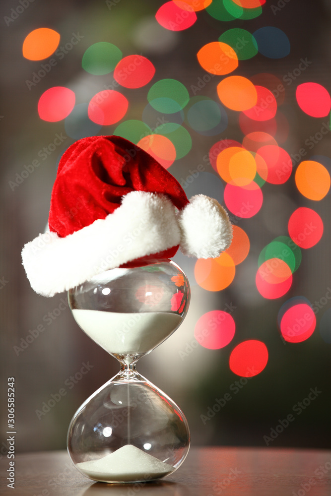Christmas countdown. Modern Hourglass with space for text -- sand ...