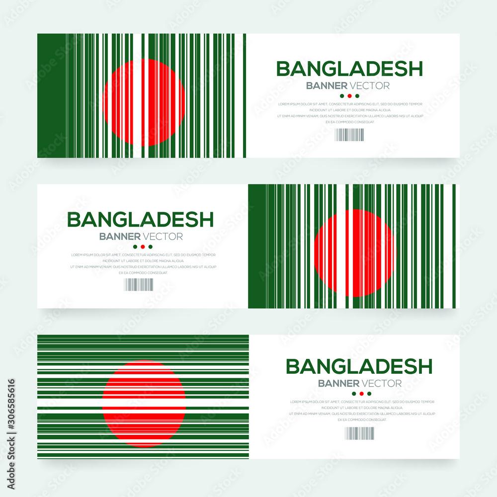 Banner Flag of Bangladesh ,Vector illustration Stock Vector | Adobe Stock