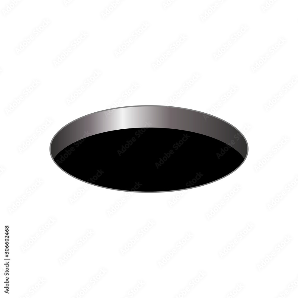 black round hole on a white isolated background Stock Vector | Adobe Stock