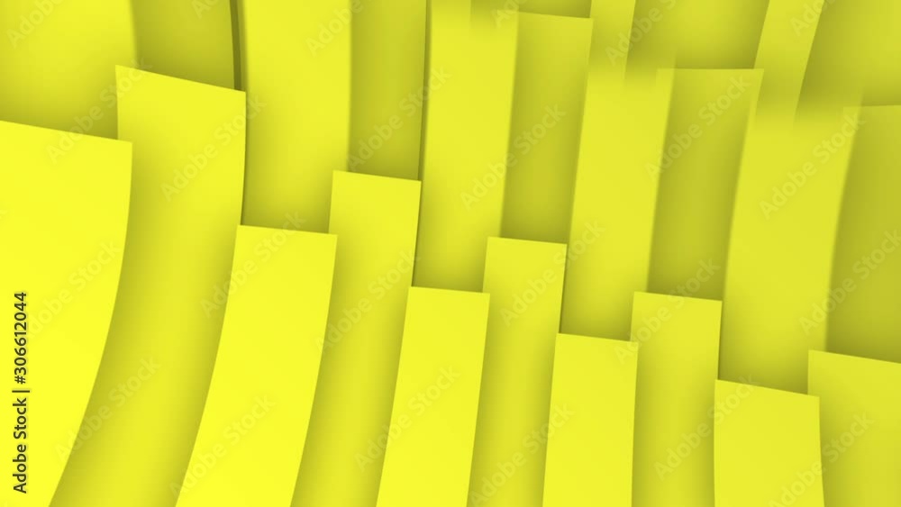 Bright yellow 3D animation of a seamless loop of rectengle beehive ...