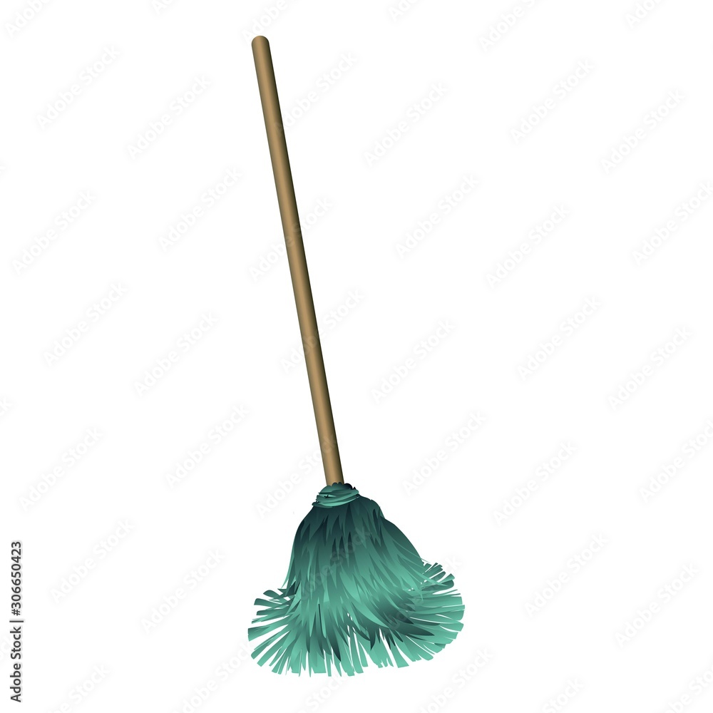 Dust mop icon. Cartoon of dust mop vector icon for web design isolated ...