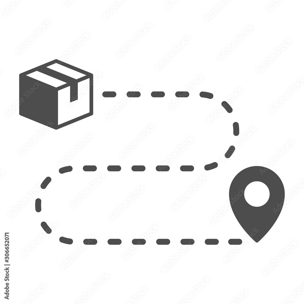 Order status vector icon isolated on white background. Parcel delivery ...