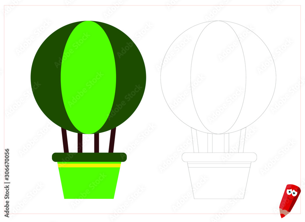 coloring page for children with examples. Educational game for children ...