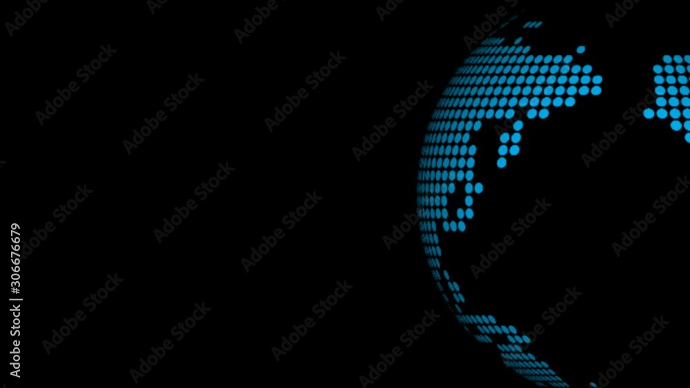 Global business concept, abstract Earth world map with dots connecting ...