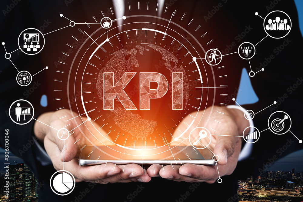 KPI Key Performance Indicator for Business Concept - Modern graphic ...