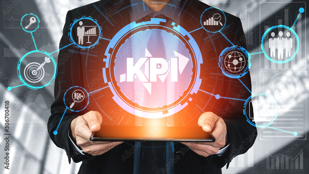 KPI Key Performance Indicator for Business Concept - Modern graphic ...