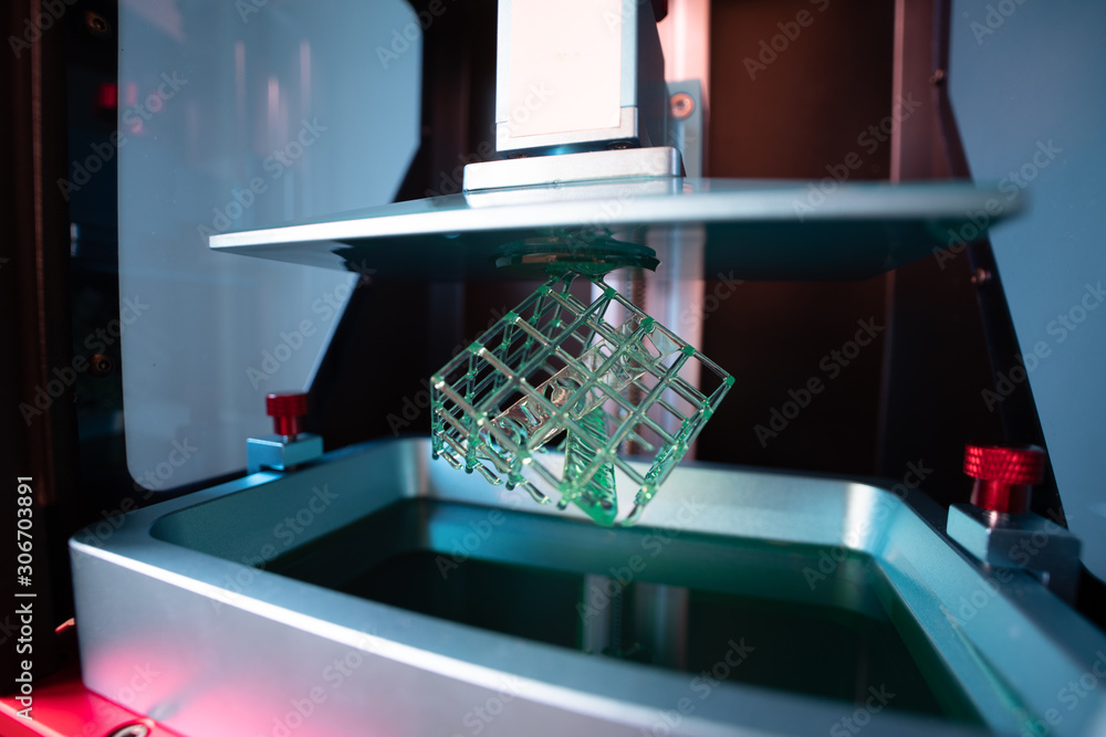 SLA Stereolithography DLP- Digital Light Processing 3D Printer Stock ...