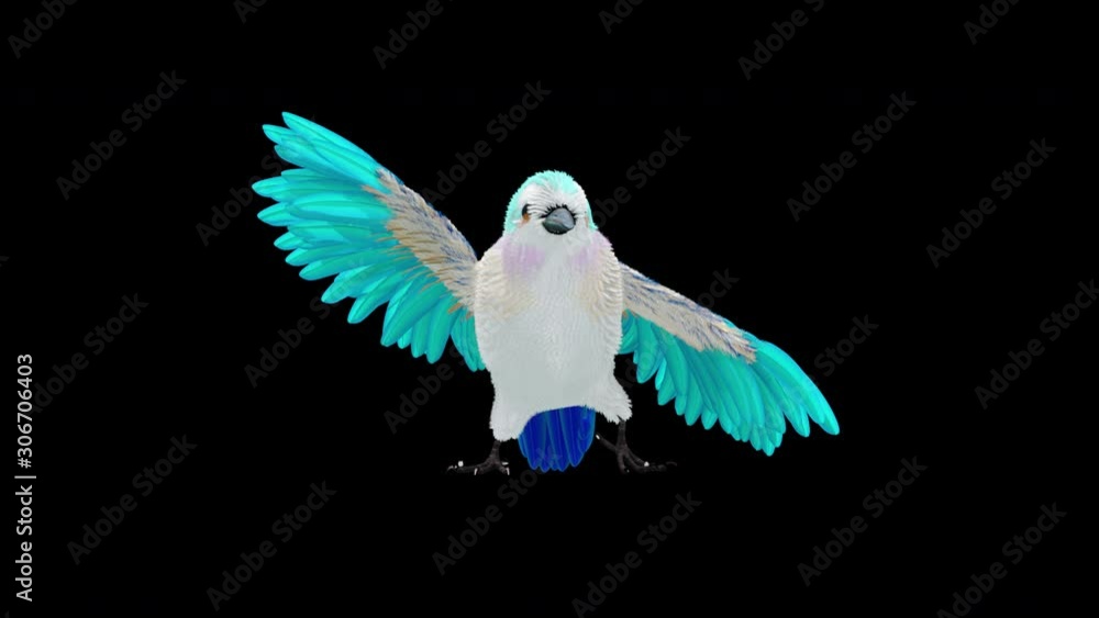 bird fly fur 3d rendering animal realistic CGI VFX Animation Loop Crowd ...
