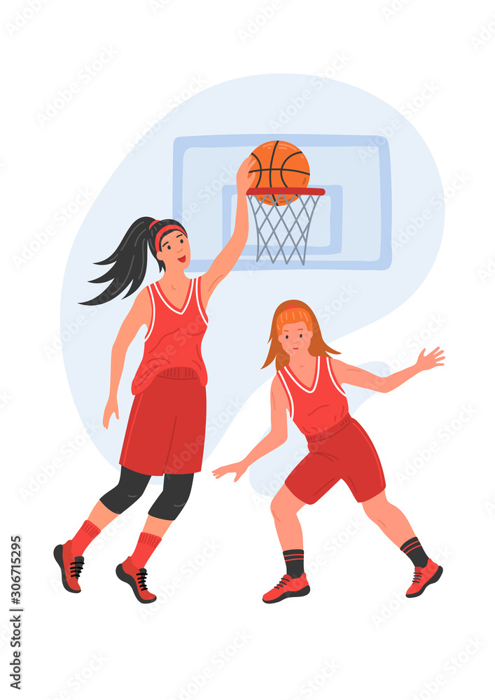 Female Basketball Clipart
