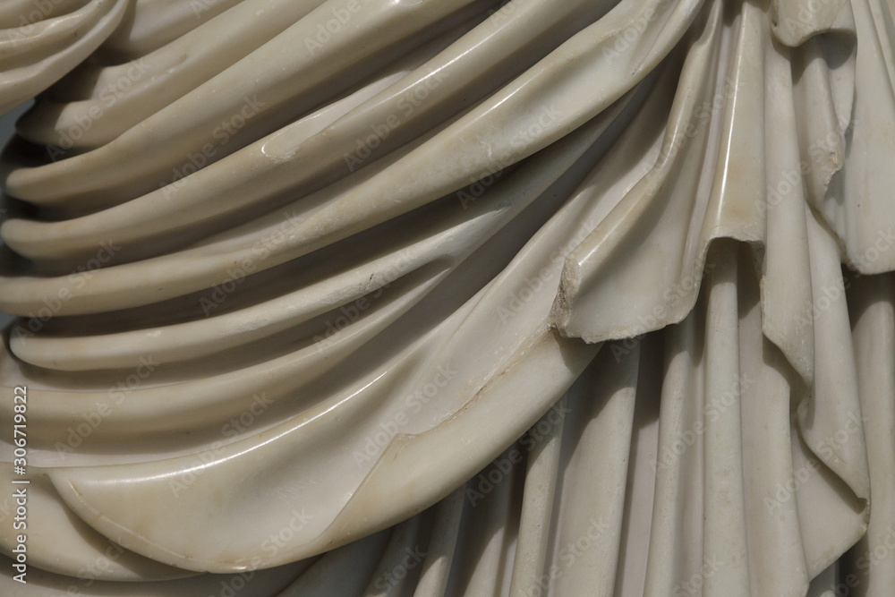 Folds of marble dress Stock Photo | Adobe Stock