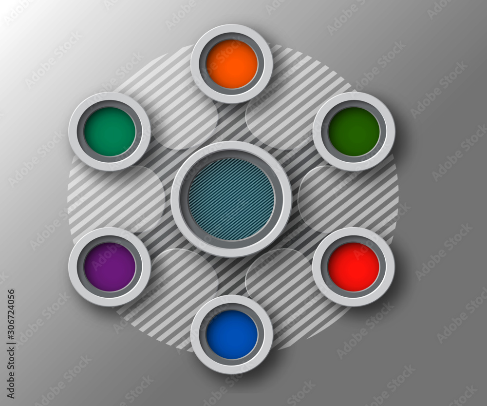 Abstract elements of graph infographic template with label, integrated ...