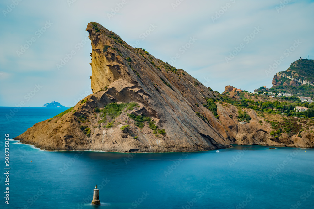 L'ile verte a la ciotat, pose longue, magnifique mer turquoise qui ...