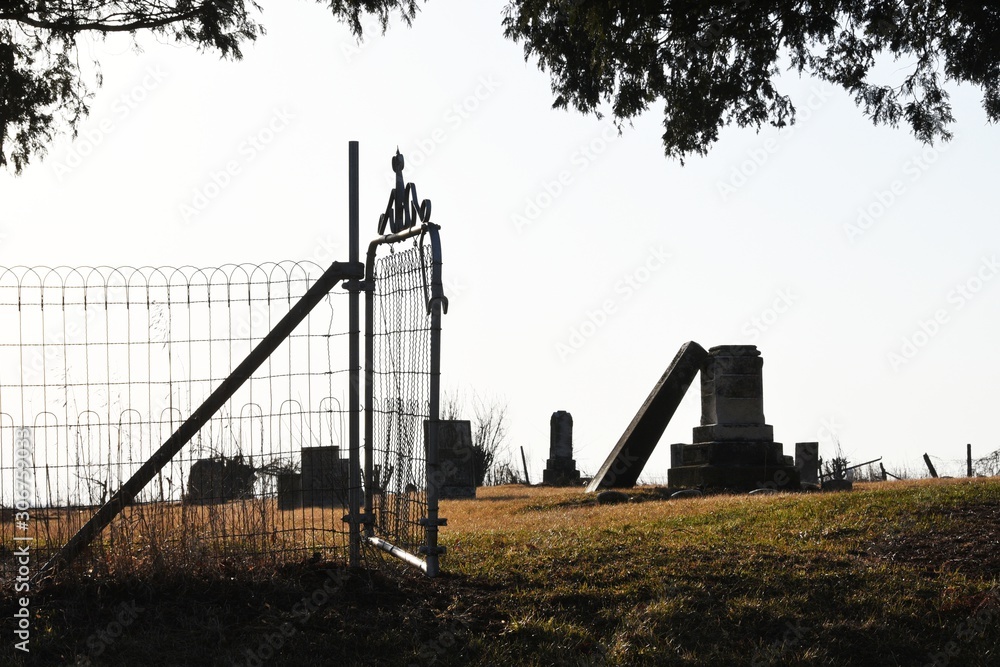 Gate in Cemetery Stock Photo | Adobe Stock