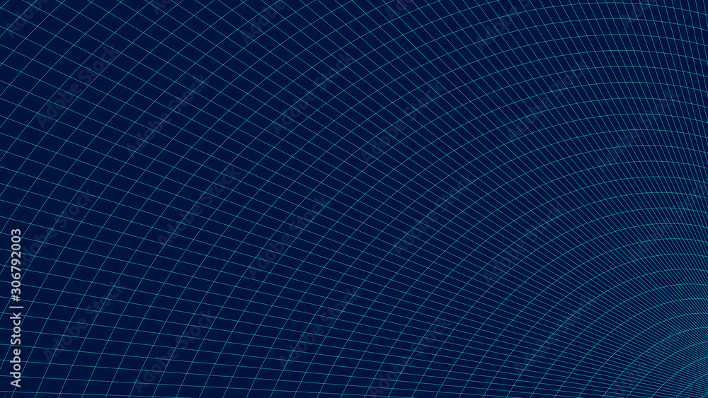 Vector grid with a square structure. Optical illusion. Detailed lines ...