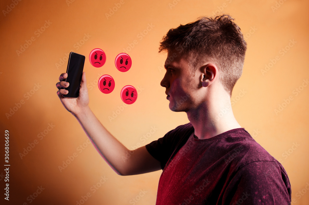 Teenager sending angry emoticons on phone,passive aggressive teen ...