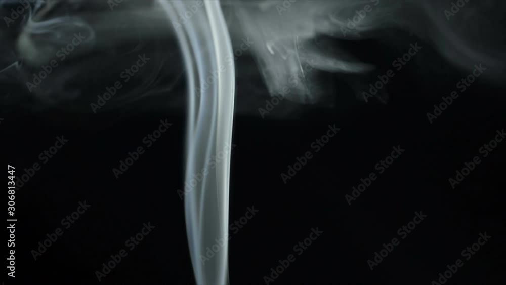 Real Stream Smoke flow footage isolated on black background for your ...