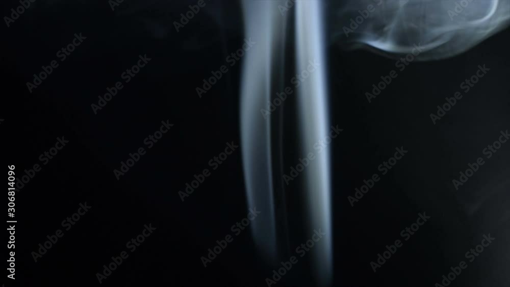 Real Stream Smoke flow footage isolated on black background for your ...