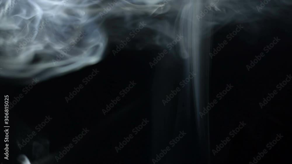 Real Stream Smoke flow footage isolated on black background for your ...