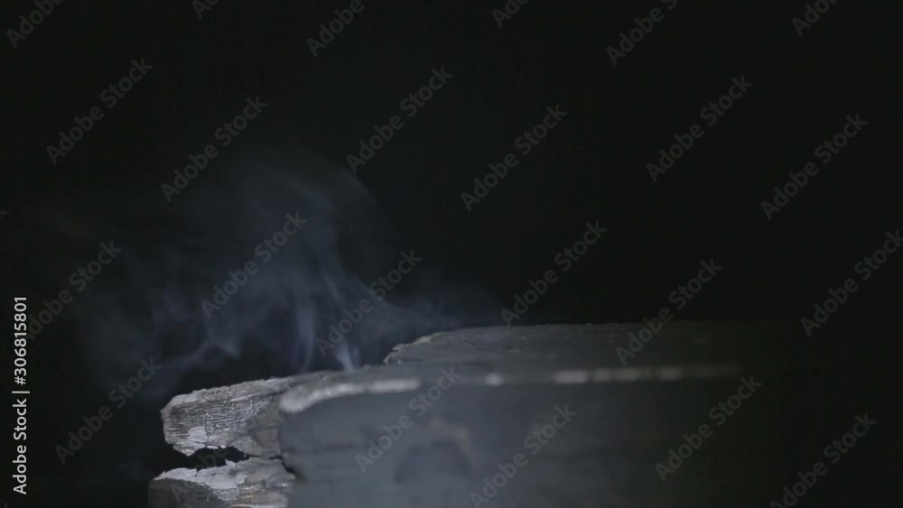 Real Stream Smoke flow footage isolated on black background for your ...