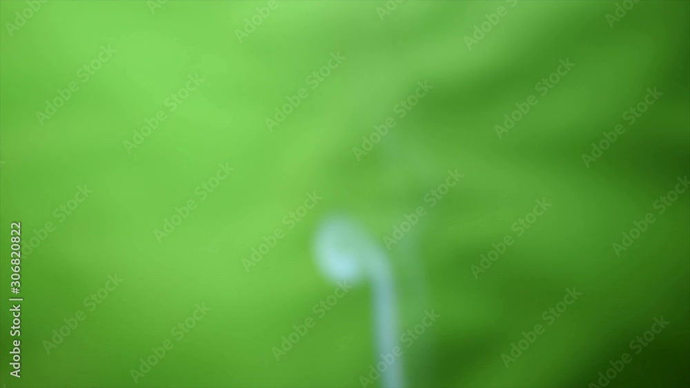 Real Stream Thin Smoke Trickle flow footage isolated on green screen ...