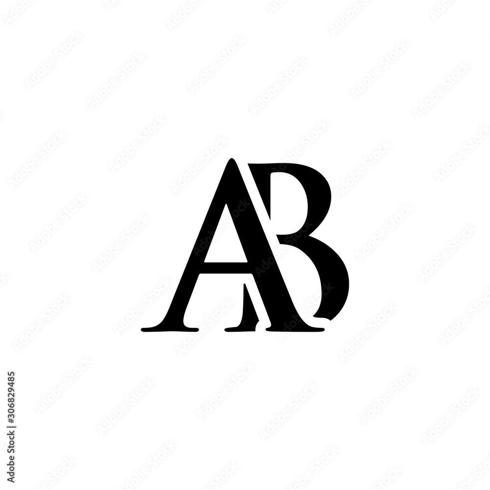 Vetor de Initial ab alphabet logo design template vector do Stock ... Vetor de Initial ab alphabet logo design template vector do Stock ...