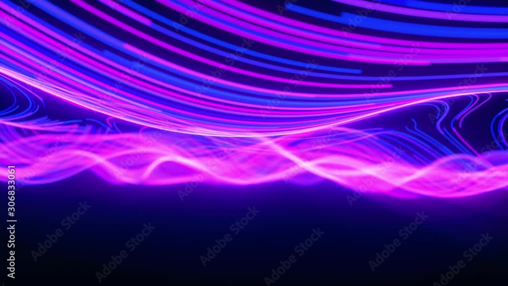 Animated Glow Effect Brights Strokes. Luxury Wavy with Calm Movement ...
