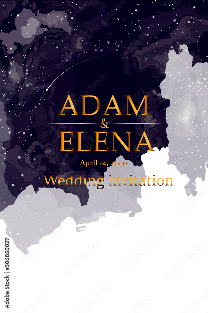 templates for wedding invitations. Poster with the names of the bride ...