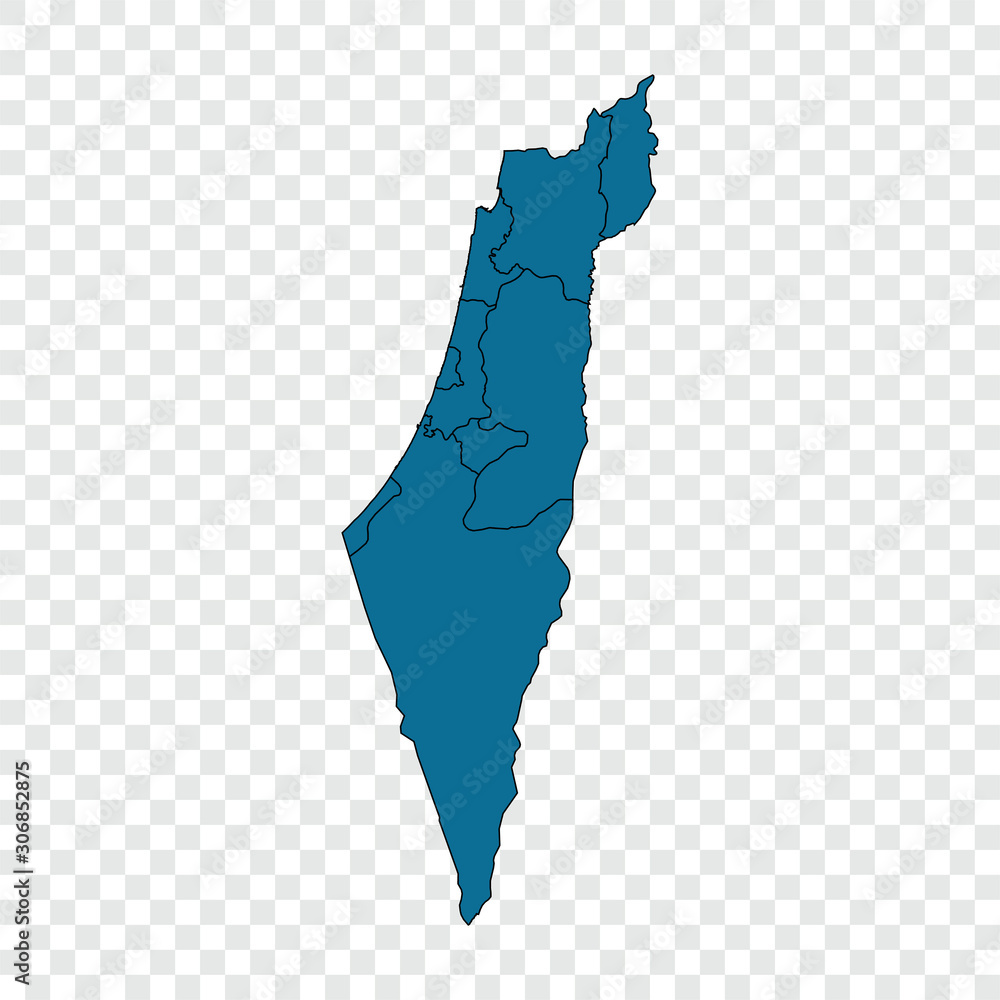 Israel map on transparent background. Vector illustration. Stock Vector ...