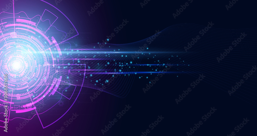 Abstract technology hi tech background concept circle speed movement ...