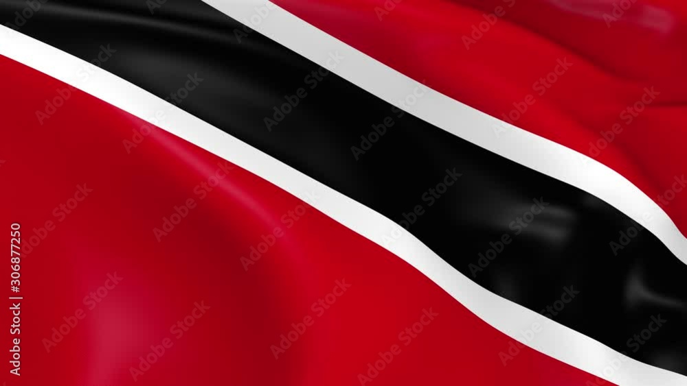 Vídeo do Stock: Photo realistic slow motion 4KHD flag of the Trinidad and Tobago waving in the ...