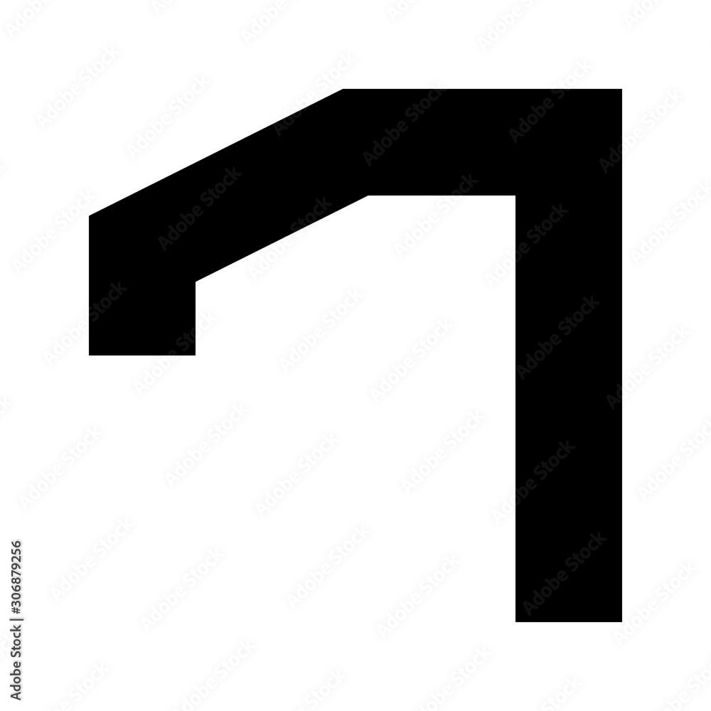 Letters and numbers - simple square font - black number 1 - vector ...