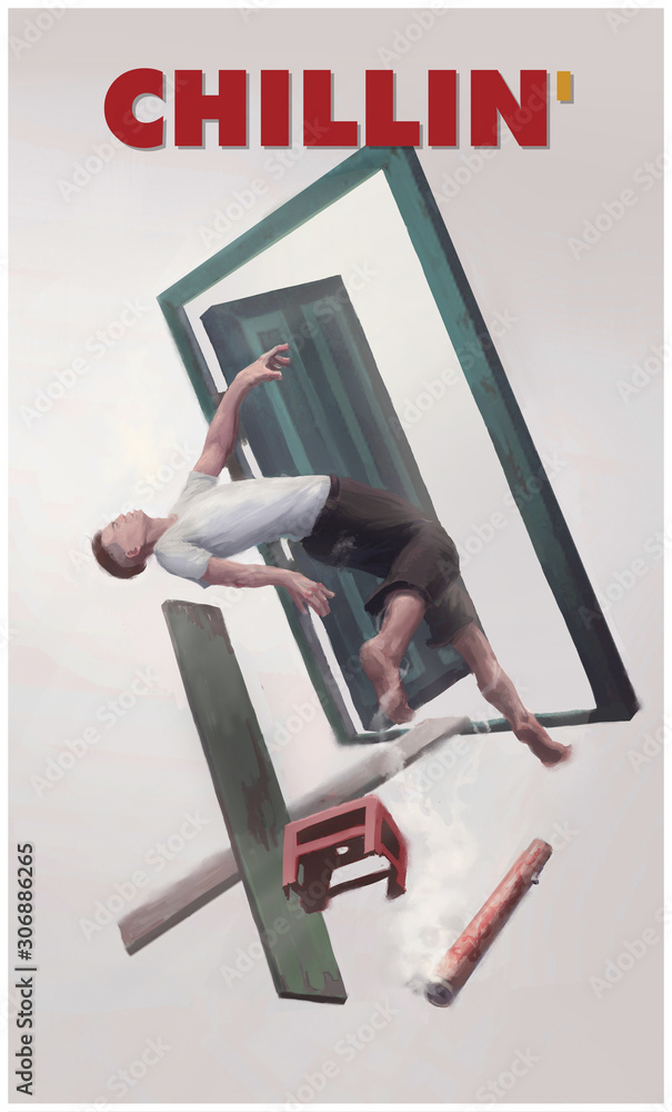 Man getting high by thuoc lao, traditional weed of Viet Nam, artistic ...