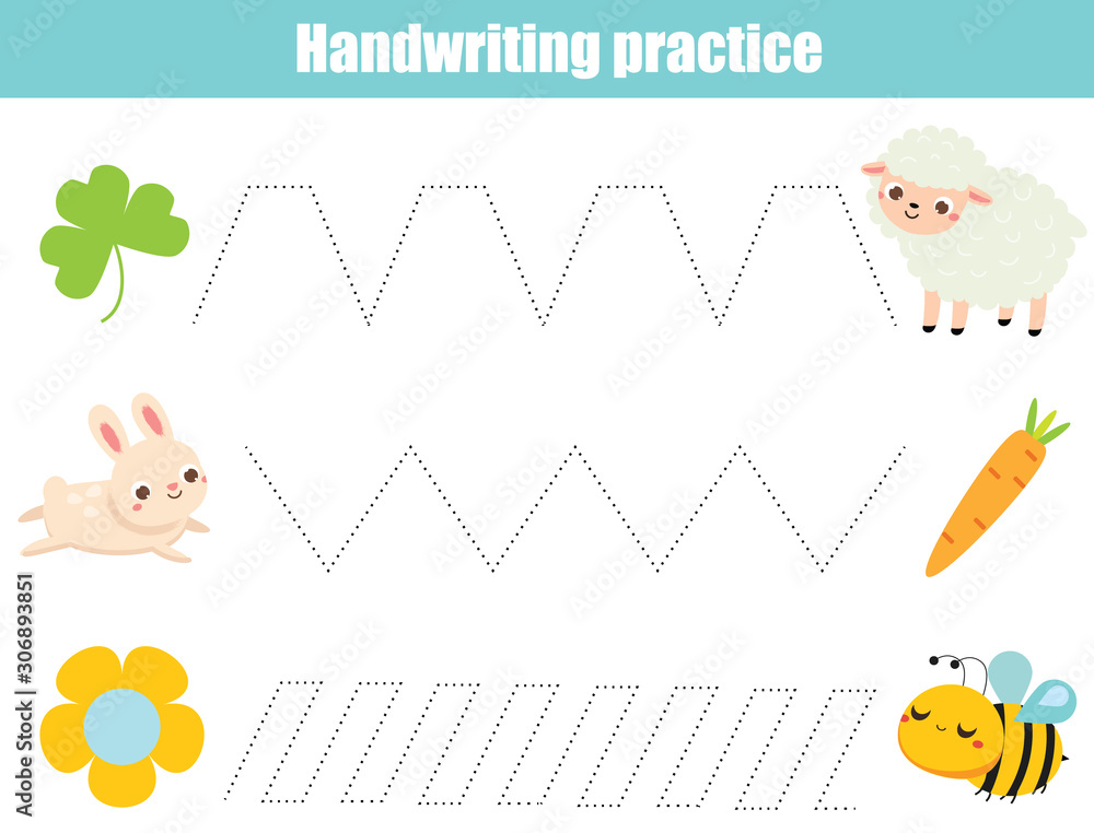 Help animals find food. Handwriting practice sheet. Educational ...