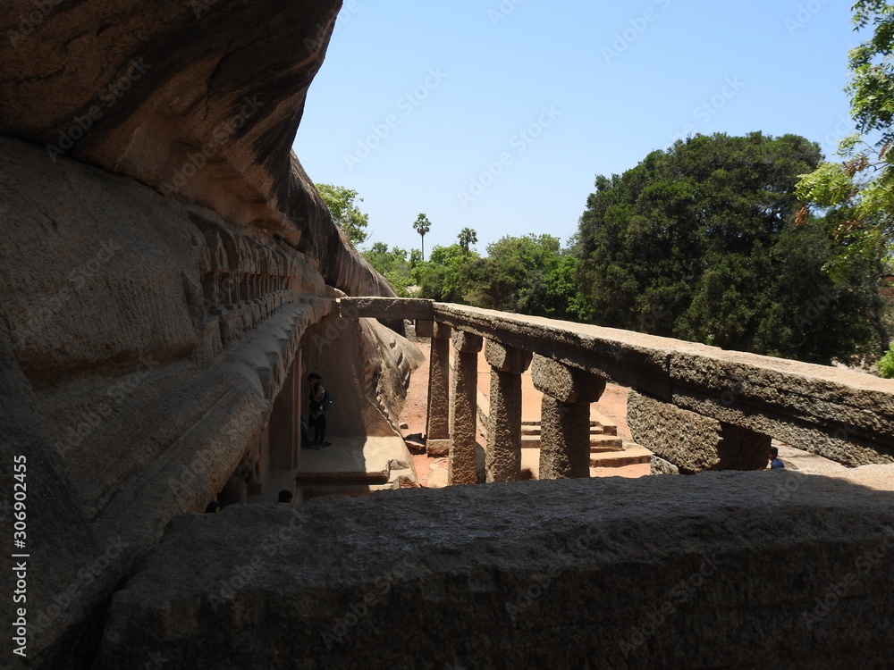 Single Stone Sculpture at Mahabalipuram temple which is located in ...