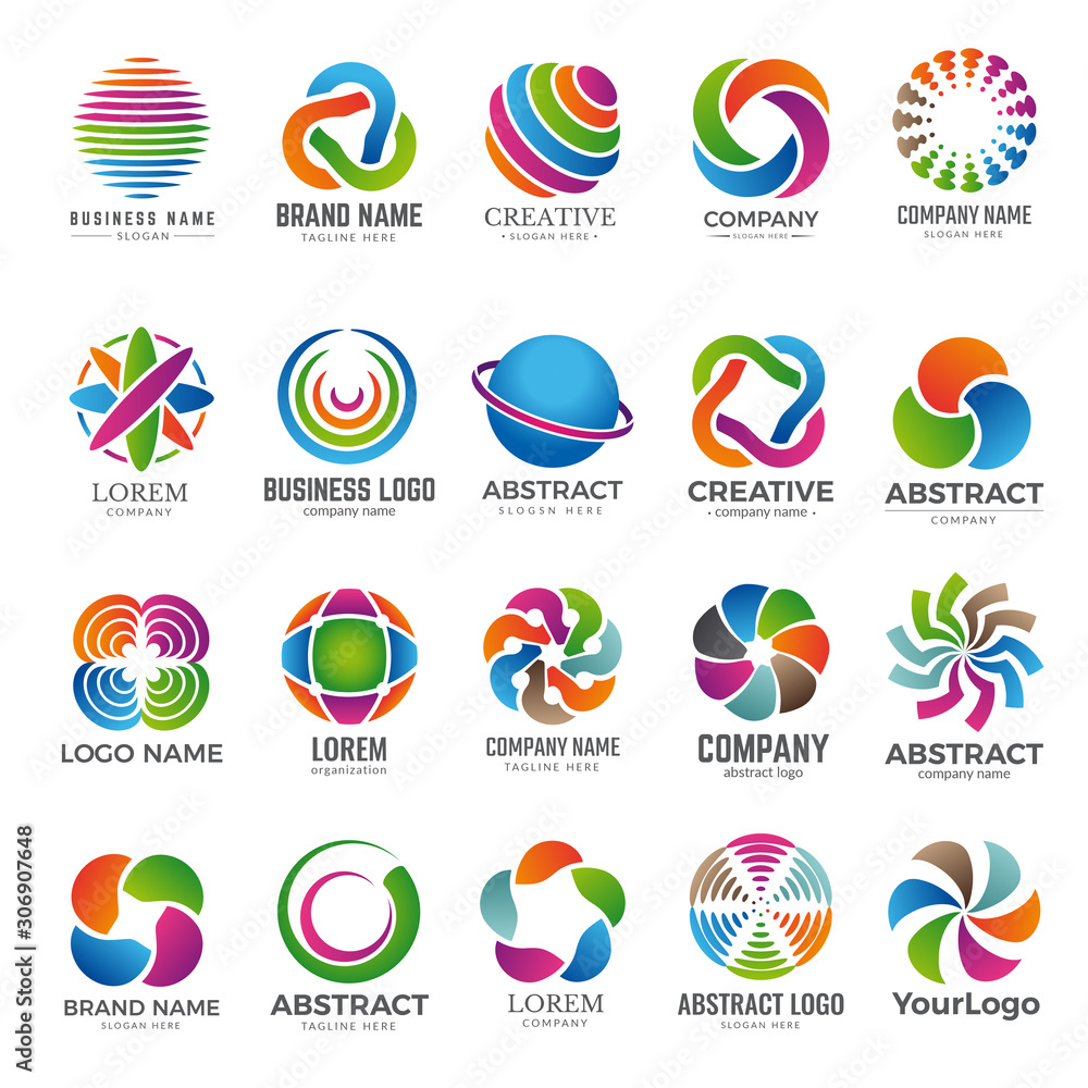 Colorful Globe Company Logo