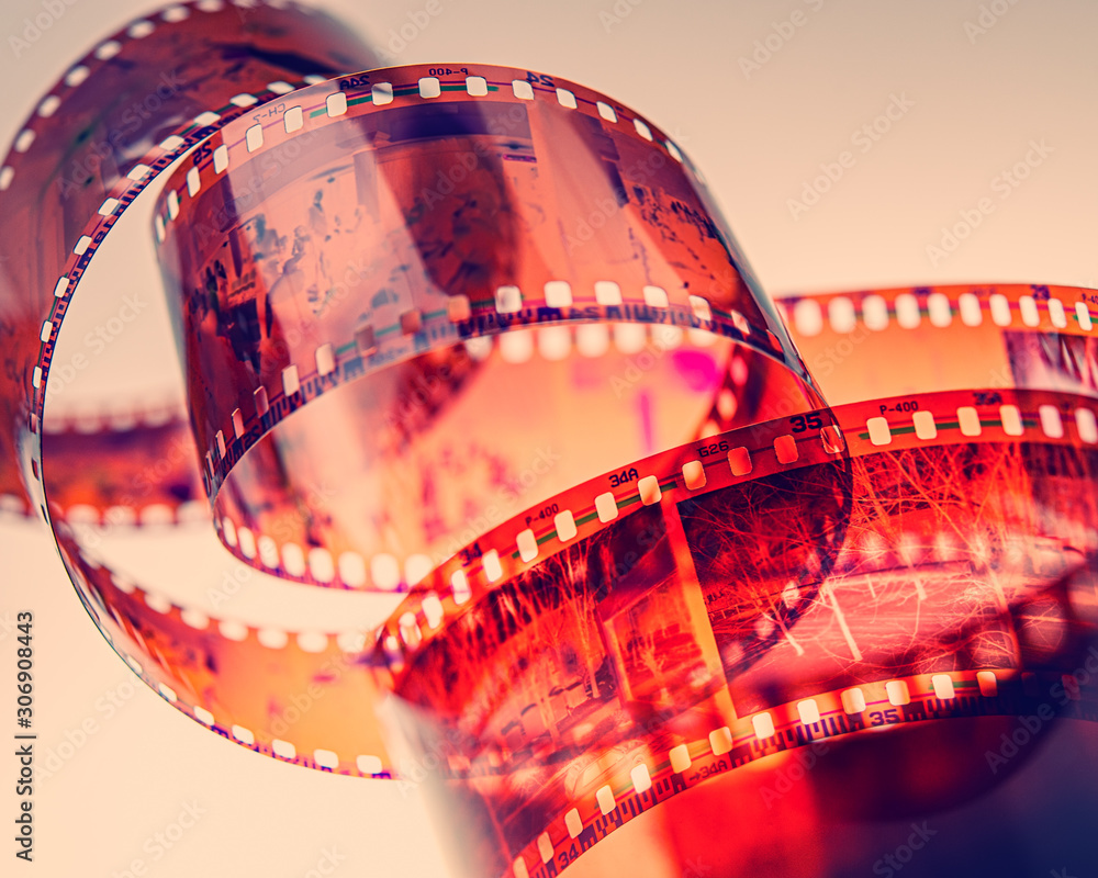 Rolls of Developed Color 35 mm Negative Film in the Laboratory for ...