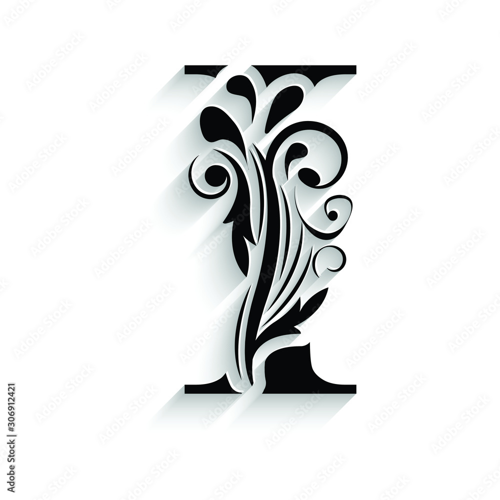 Capital Letter I Black