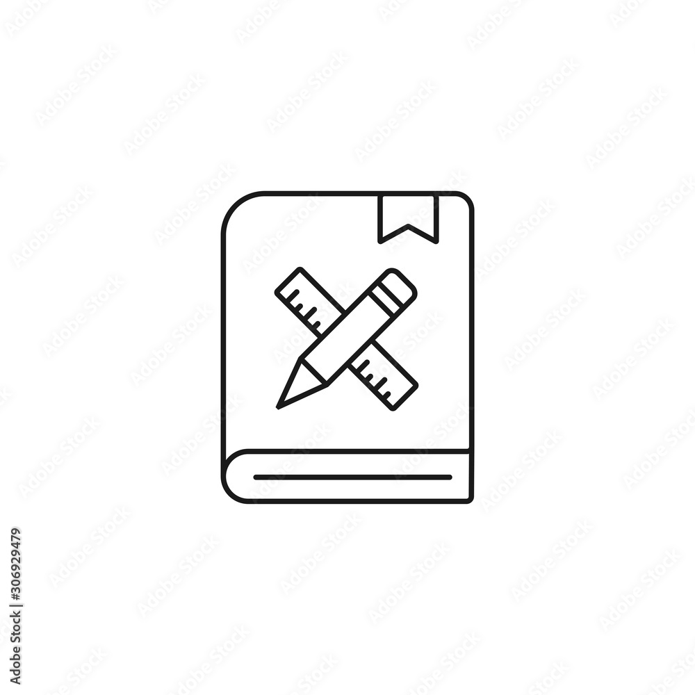 brand guidelines - minimal line web icon. simple vector illustration ...