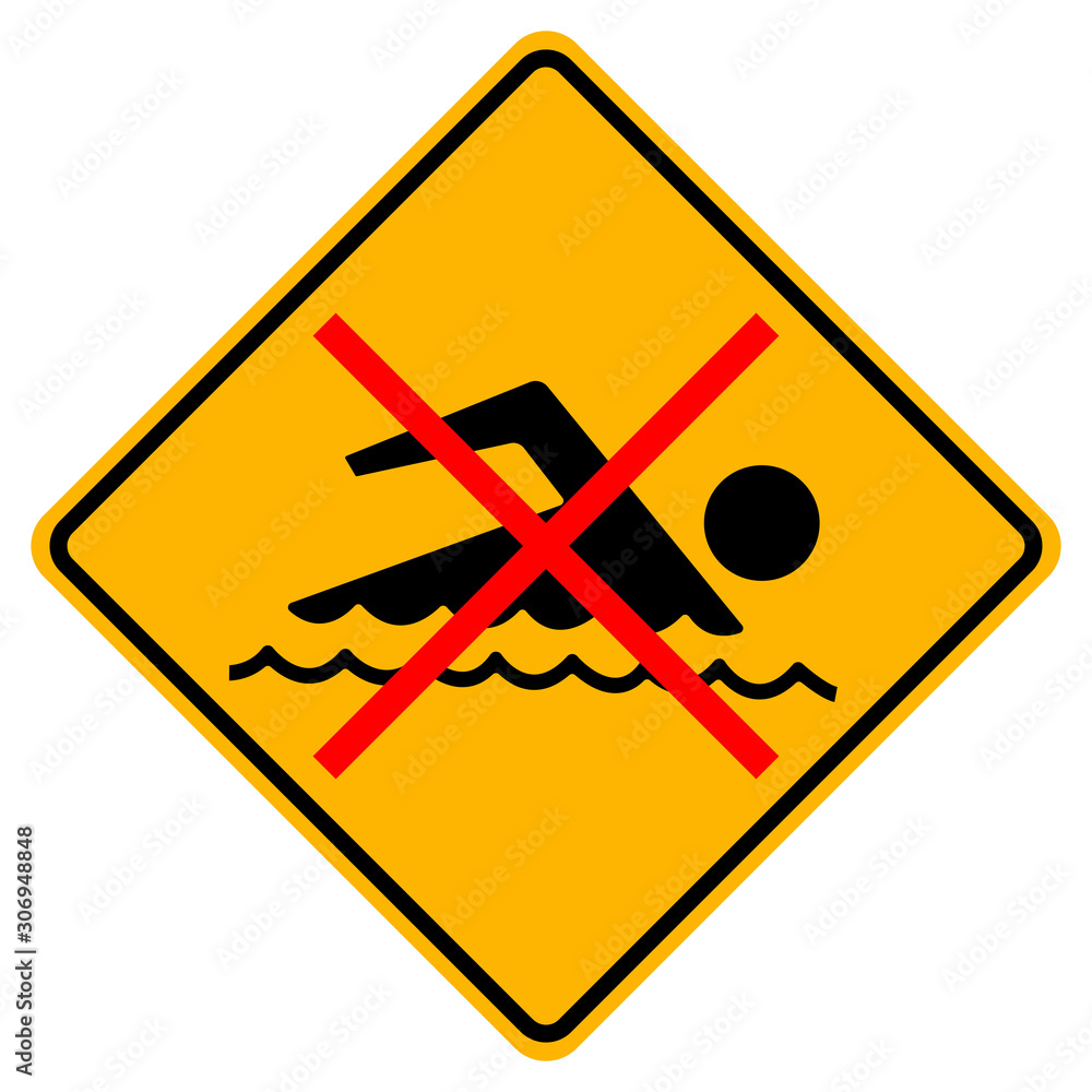 Do not Swimming Area Symbol Sign, Vector Illustration, Isolate On White ...