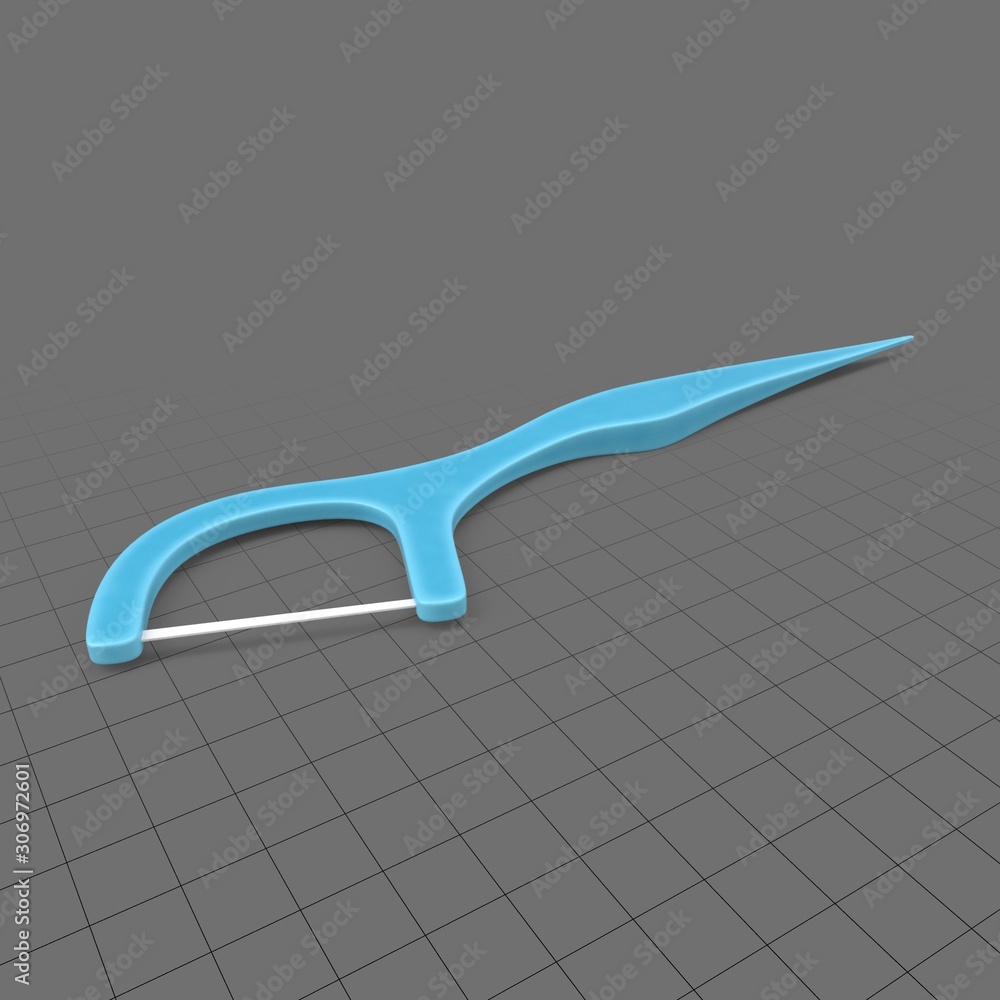 Dental floss pick Stock 3D asset | Adobe Stock