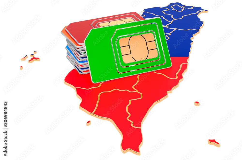 Sim cards on the Thai map. Mobile communications, roaming in Taiwan ...