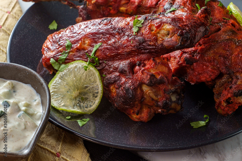 Indian Tandoori Chicken Stock Photo | Adobe Stock