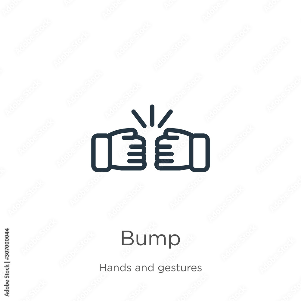 Vecteur Stock Bump icon. Thin linear bump outline icon isolated on ...