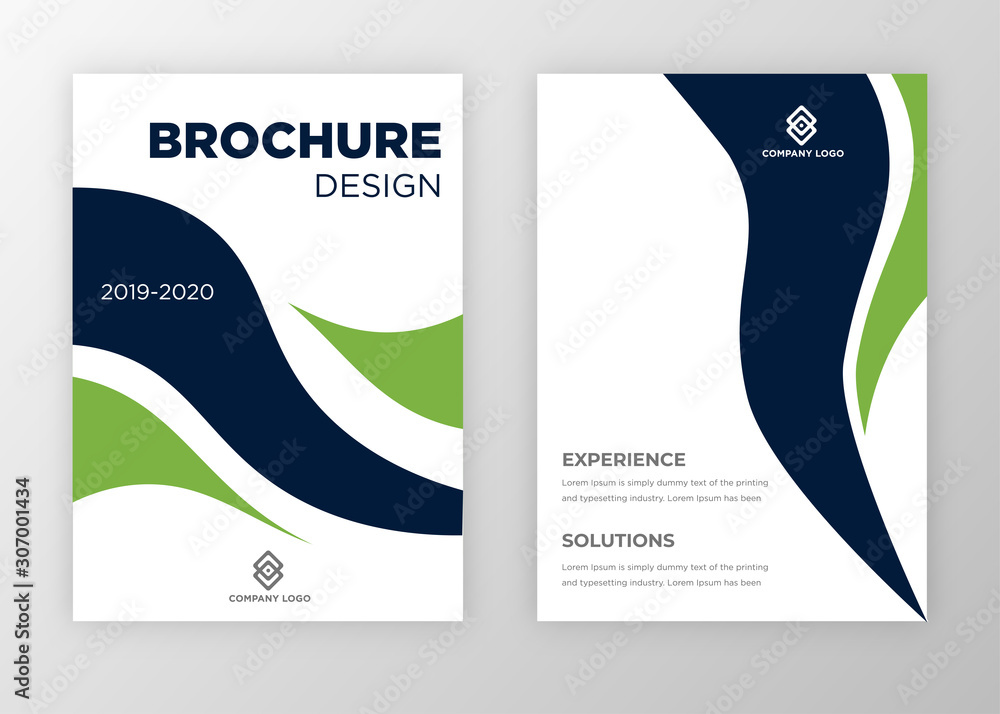 Brochure template design vector. Modern design with abstract and ...